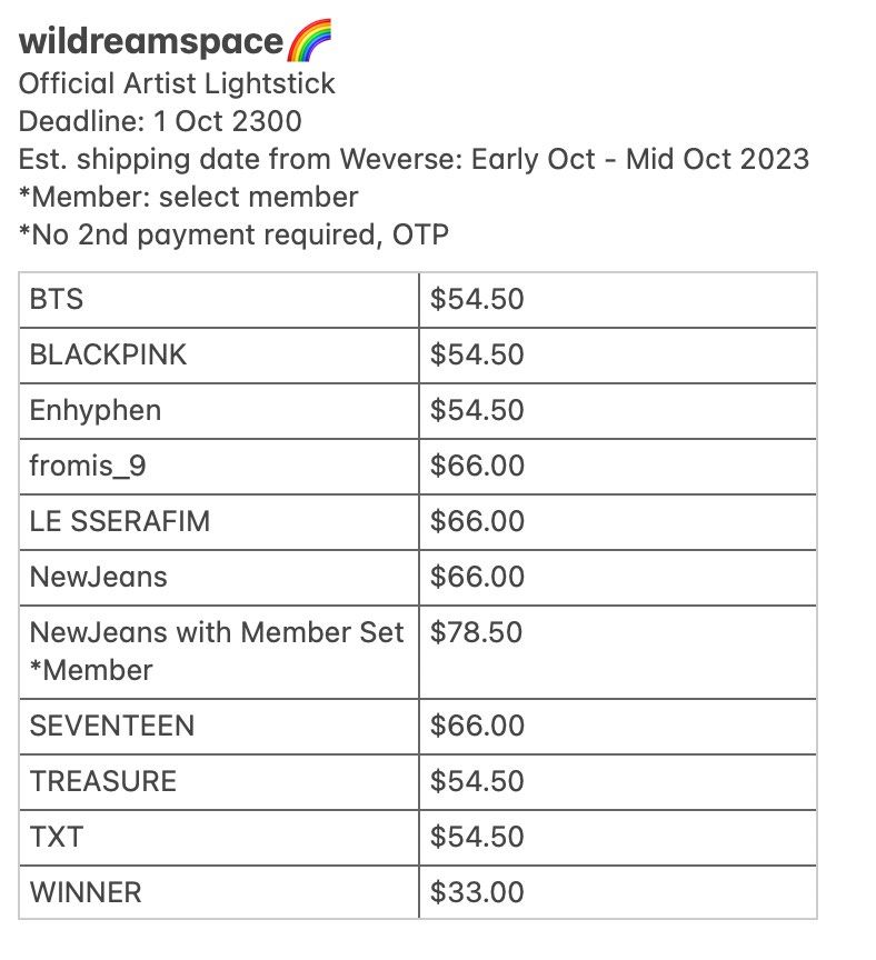 [GO] Official Artist Lightstick (BTS/BLACKPINK/Enhyphen/fromis_9/LE ...