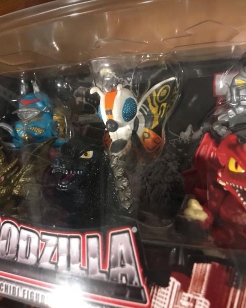 Godzilla Chibi Figures 6 Packs Bandai 4.5" Figure Mechagodzilla Mothra ...