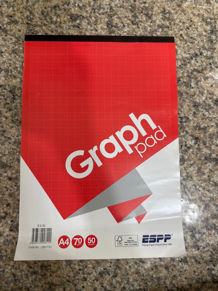 Graph paper, Hobbies & Toys, Books & Magazines, Assessment Books on ...