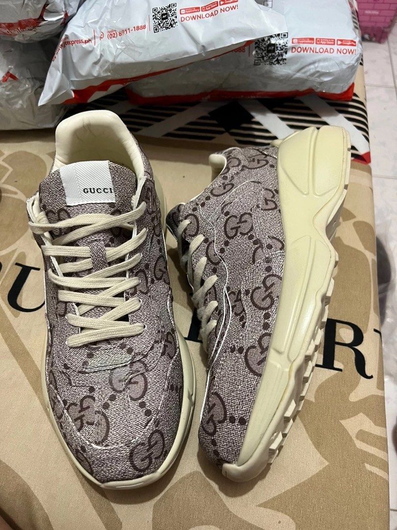 Gucci Rython Beige, Women's Fashion, Footwear, Sneakers on Carousell
