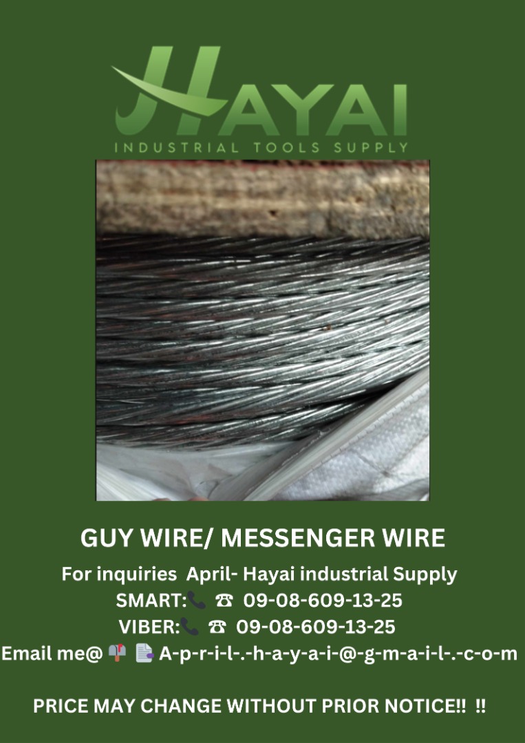Guy wire/ messenger wire, Commercial & Industrial, Construction Tools ...