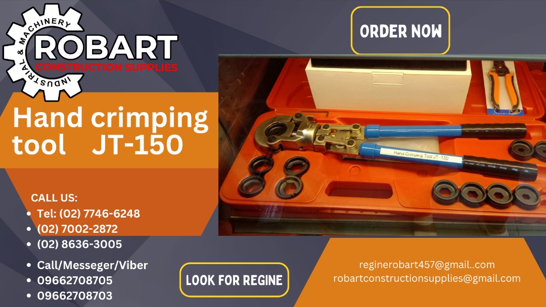 Hand crimping tool JT-150, Commercial & Industrial, Construction Tools & Equipment on Carousell