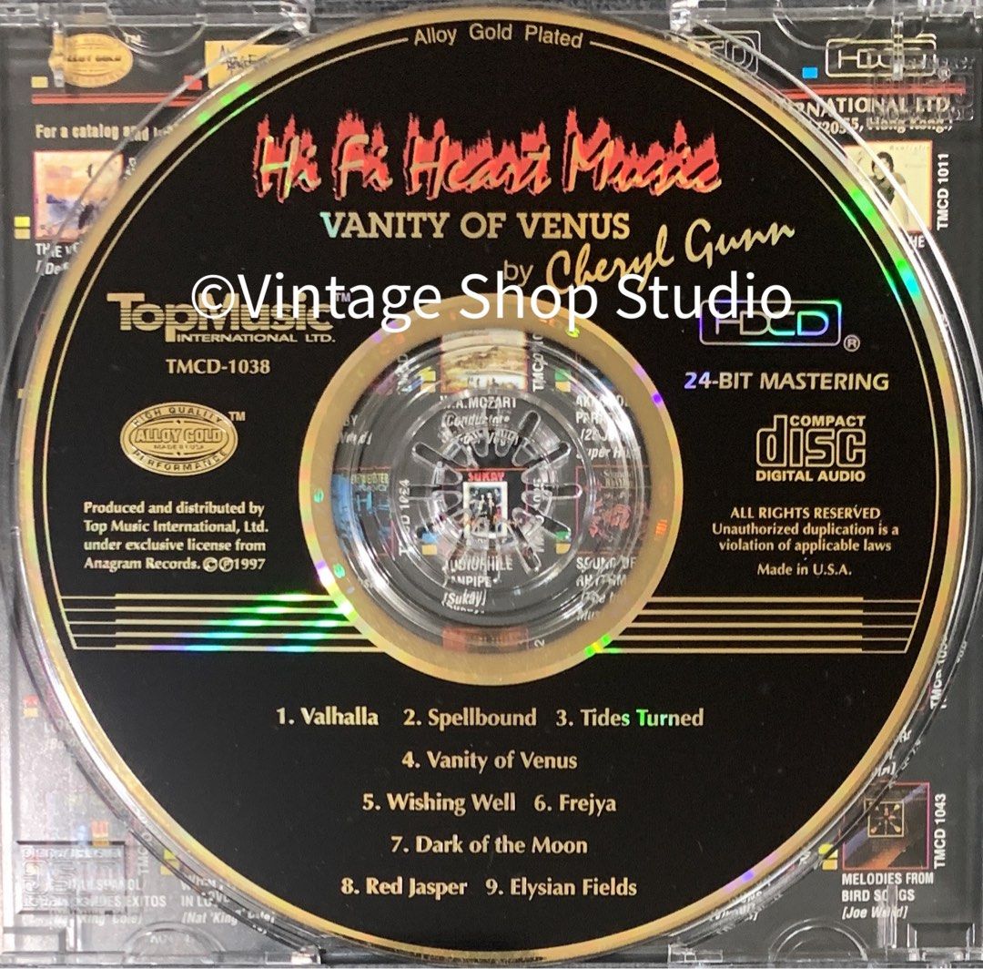 (HDCD) Cheryl Gunn Vanity Of Venus HiFi Heart Music Alloy Gold Audiophile Pre-Owned CD Made In ...