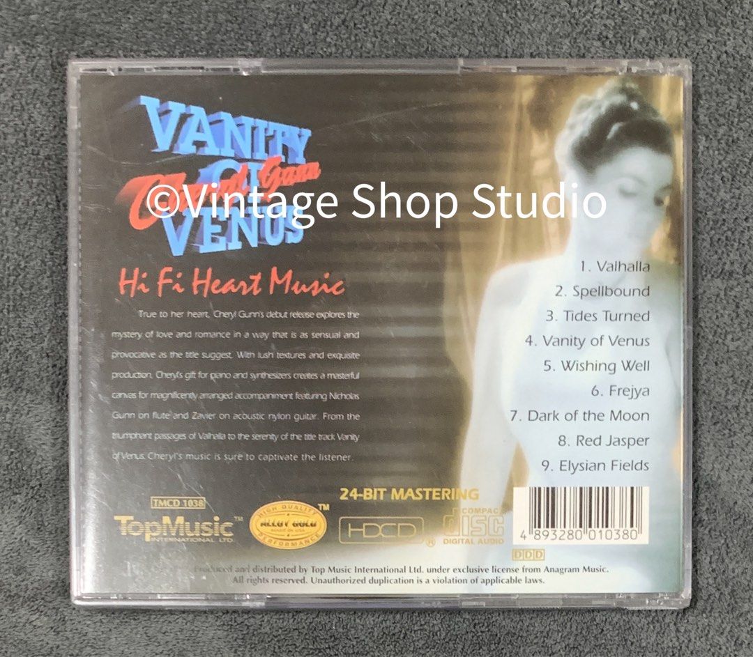(HDCD) Cheryl Gunn Vanity Of Venus HiFi Heart Music Alloy Gold Audiophile Pre-Owned CD Made In ...