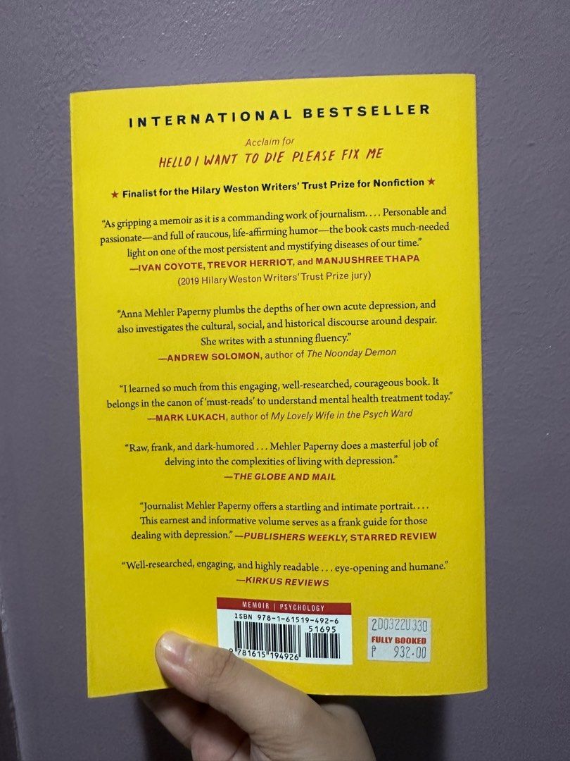 Hello I want to die please fix me by Anna Mehler Paperny, Hobbies ...