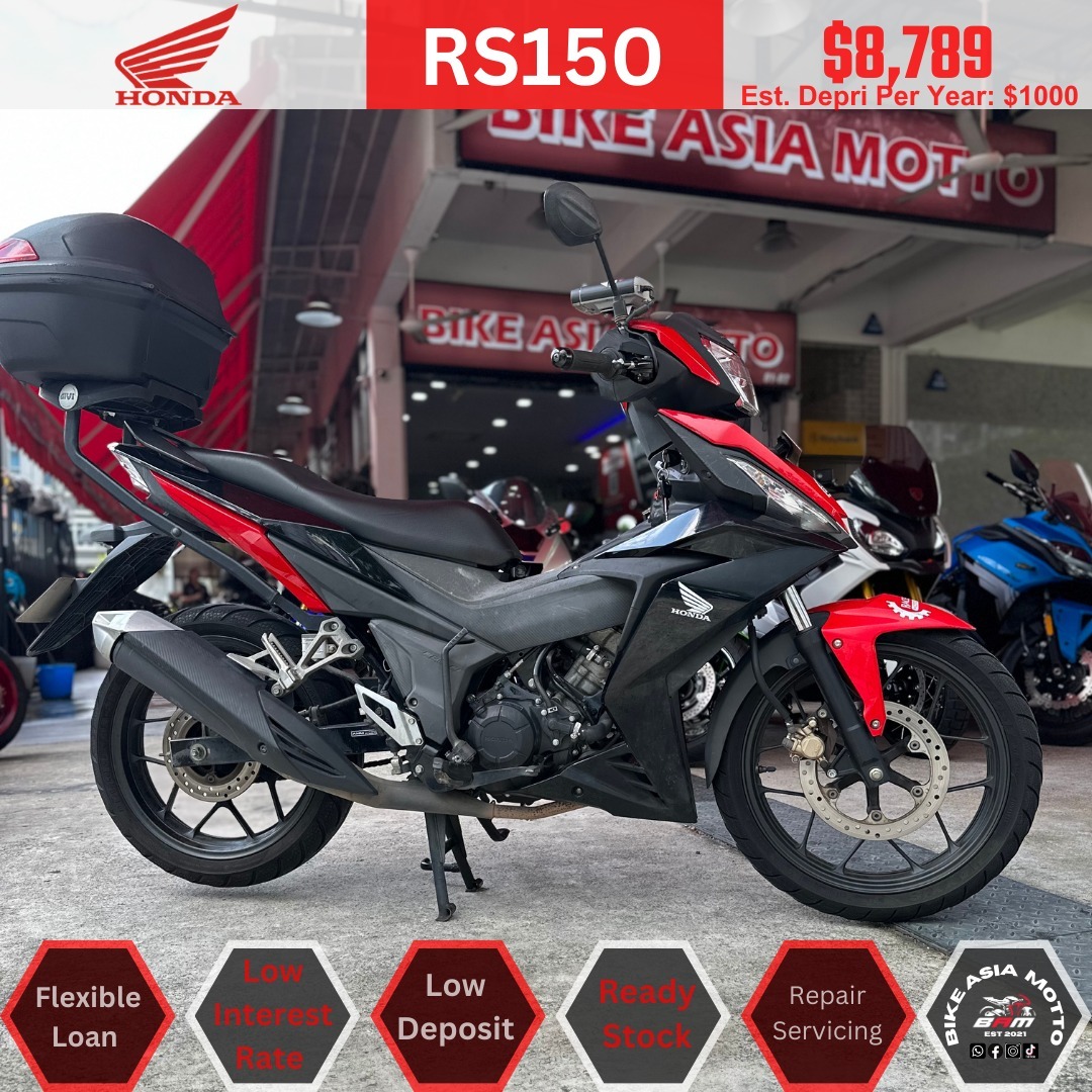 honda rs 150, Motorcycles, Motorcycles for Sale, Class 2B on Carousell