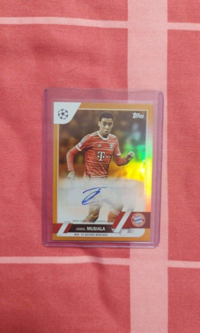 Jamal Musiala Topps UCC Numbered Autograph /15, Hobbies & Toys, Toys ...