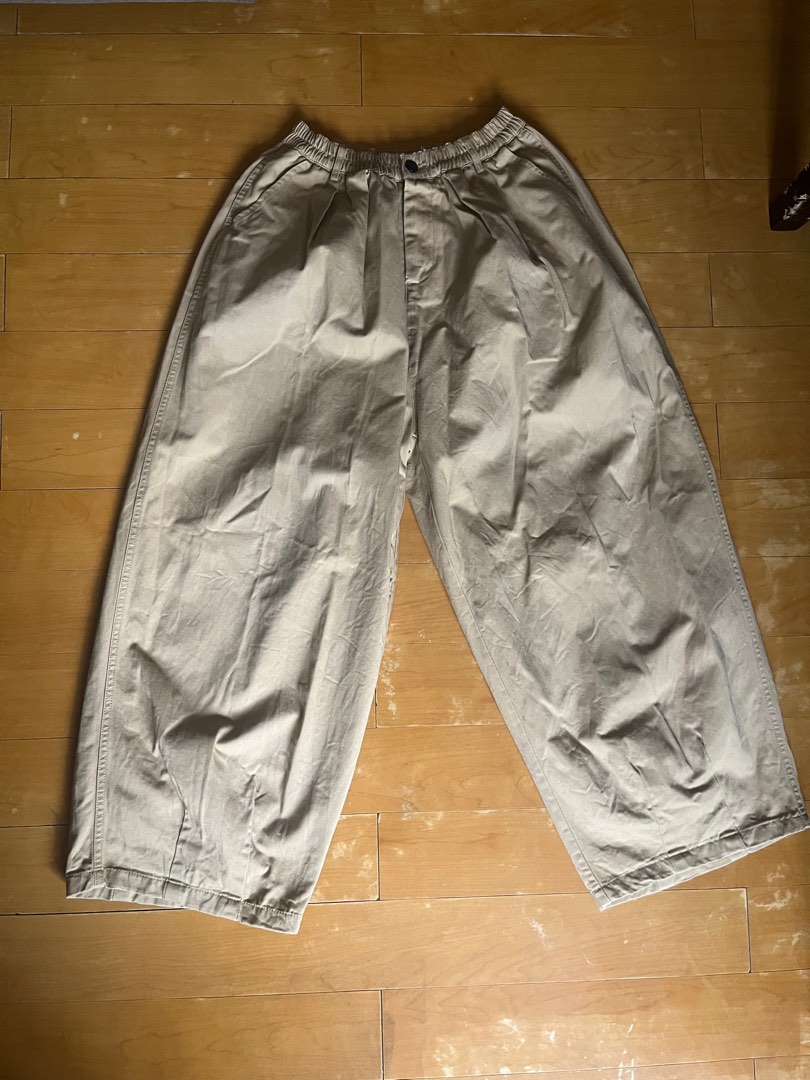 Japanese Wide Work Trousers, Men's Fashion, Bottoms, Trousers on Carousell