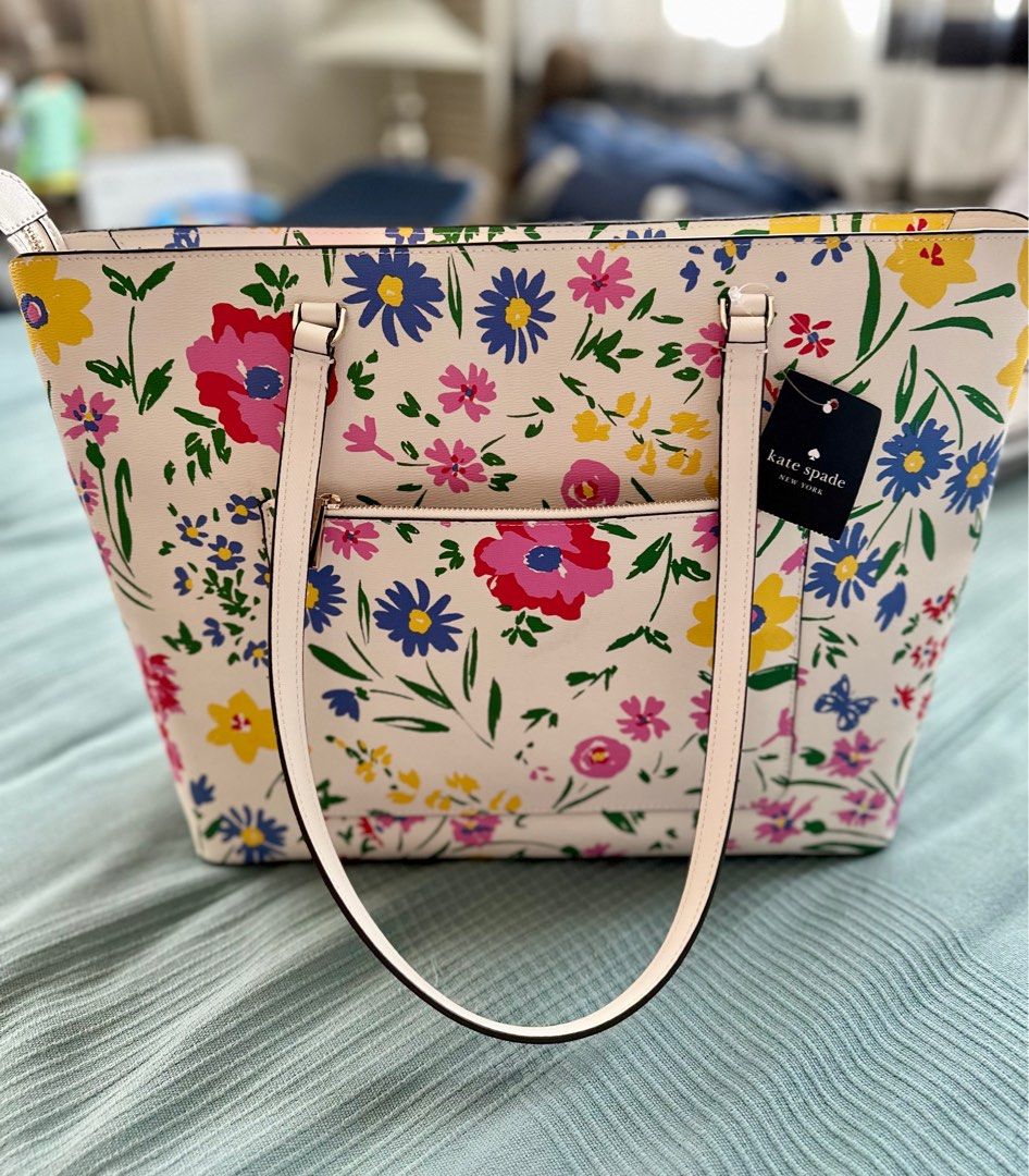 Kate Spade perfect large top zip tote garden bouquet floral, Luxury ...