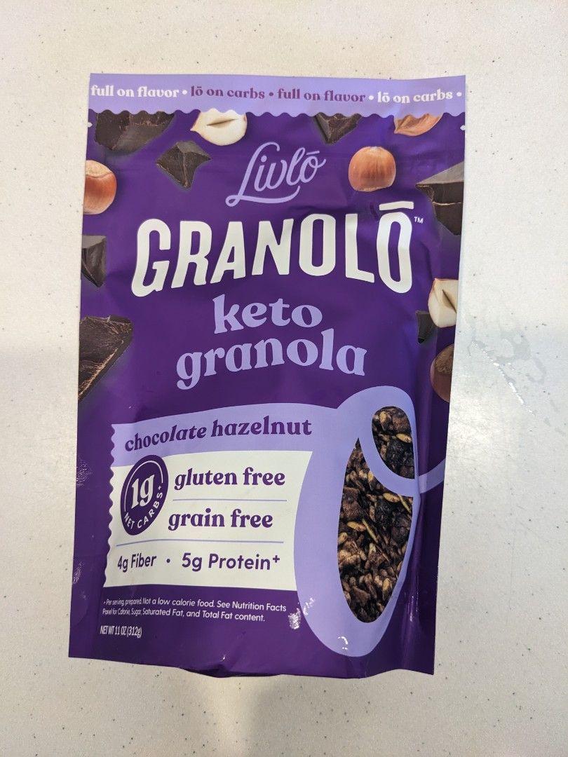 Livlo - Keto granola chocolate hazelnut, Food & Drinks, Packaged ...