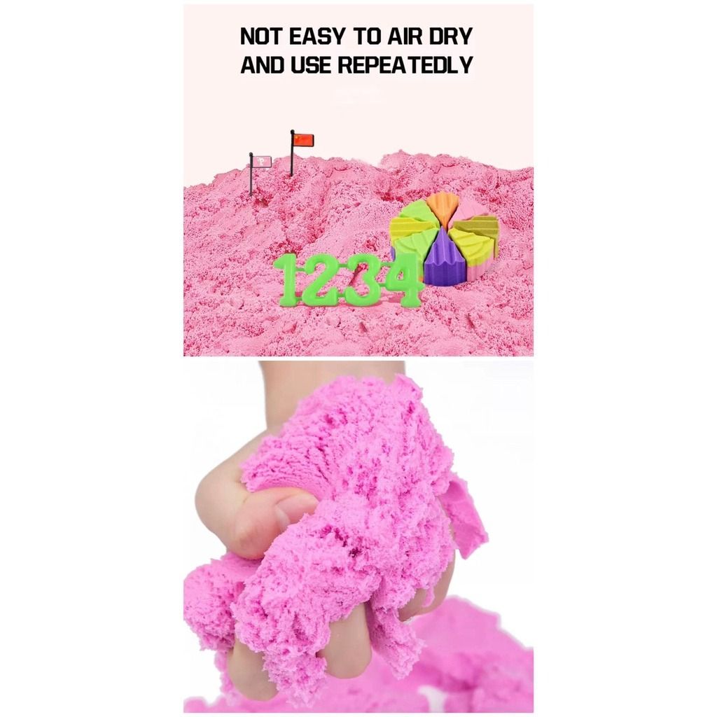 Kinetic Play Sand for Kids Colorful Play Sand Bundle Set w Accessories ...