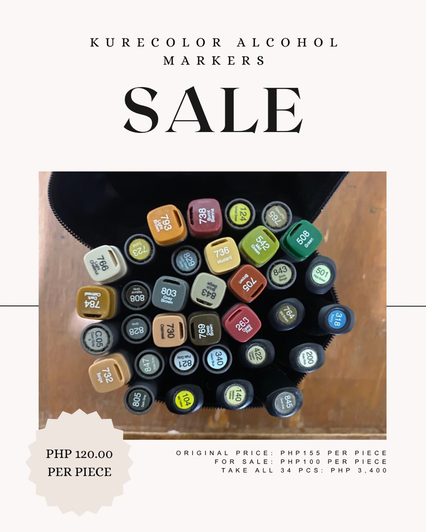 Kurecolor Alcohol Markers FOR SALE, Hobbies & Toys, Stationary & Craft ...