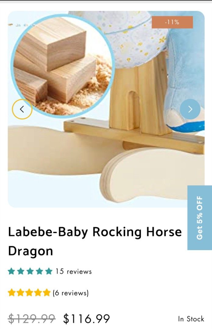 Labebe Baby Rocking Horse Dragon, Hobbies & Toys, Toys & Games on Carousell