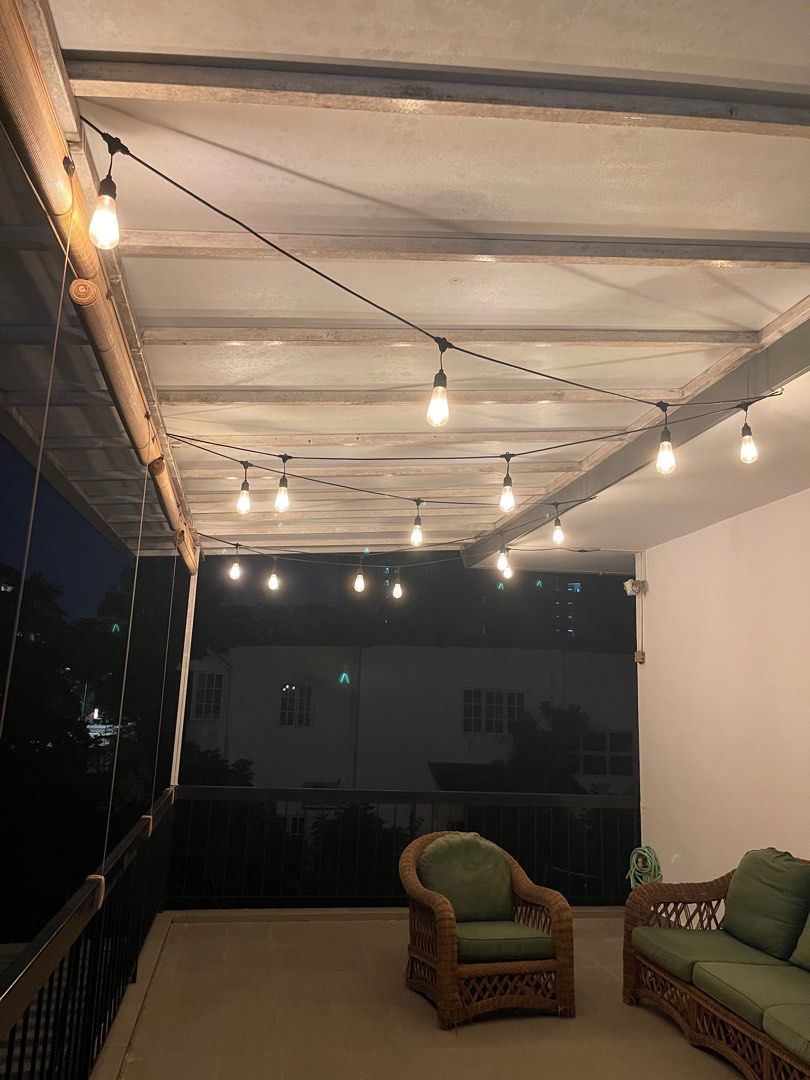 LED lighting chain with 15 IKEA LED lights, Furniture & Home Living ...