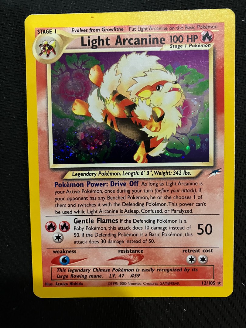 Light Arcanine Pokemon Neo Destiny Pokemon Cards/TCG, Hobbies & Toys ...