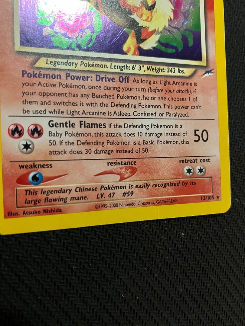 Light Arcanine Pokemon Neo Destiny Pokemon Cards/TCG, Hobbies & Toys ...