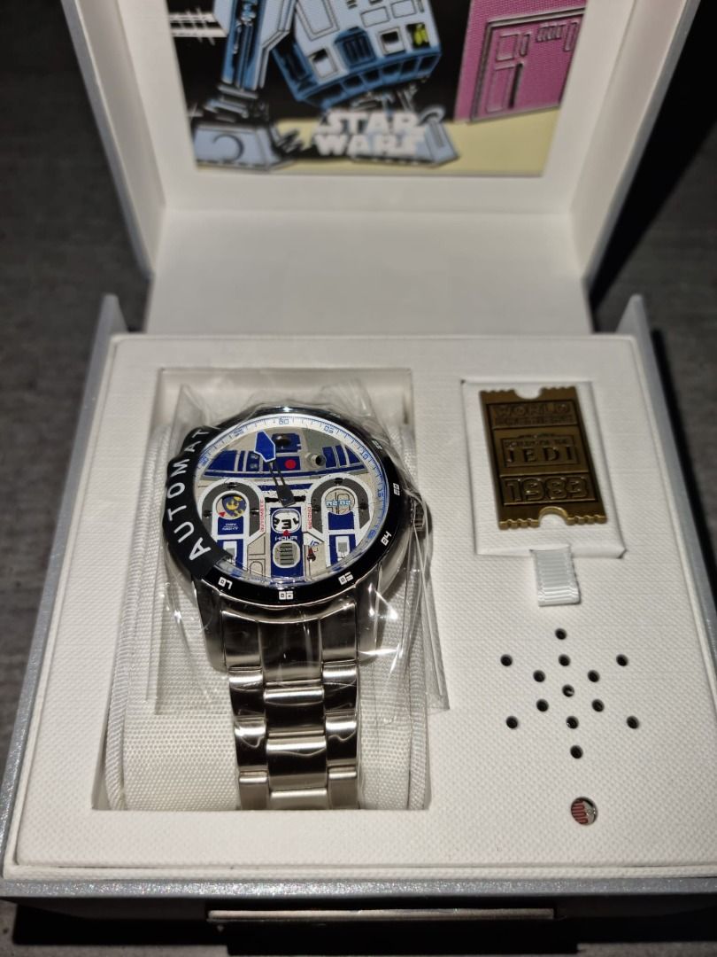 Limited edition Fossil x Starwars R2-D2 Automatic Stainless Steel Watch ...