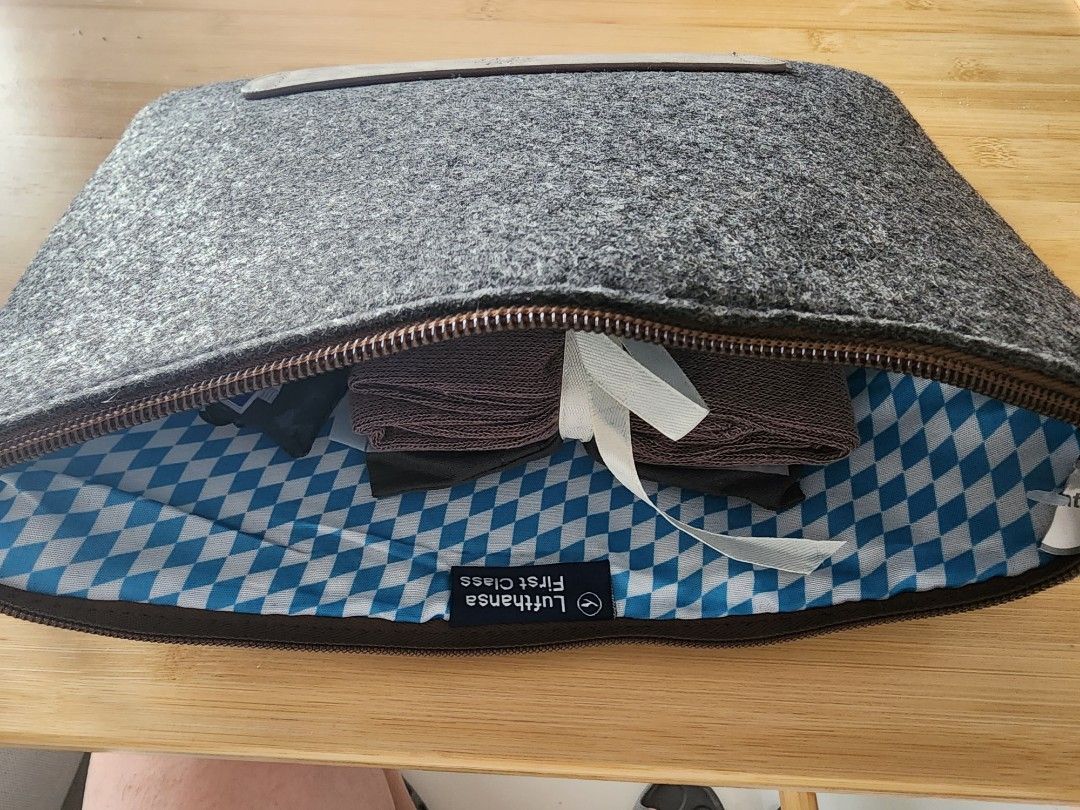 Lufthansa First Class Amenity kit pouch, Men's Fashion, Bags, Belt bags ...