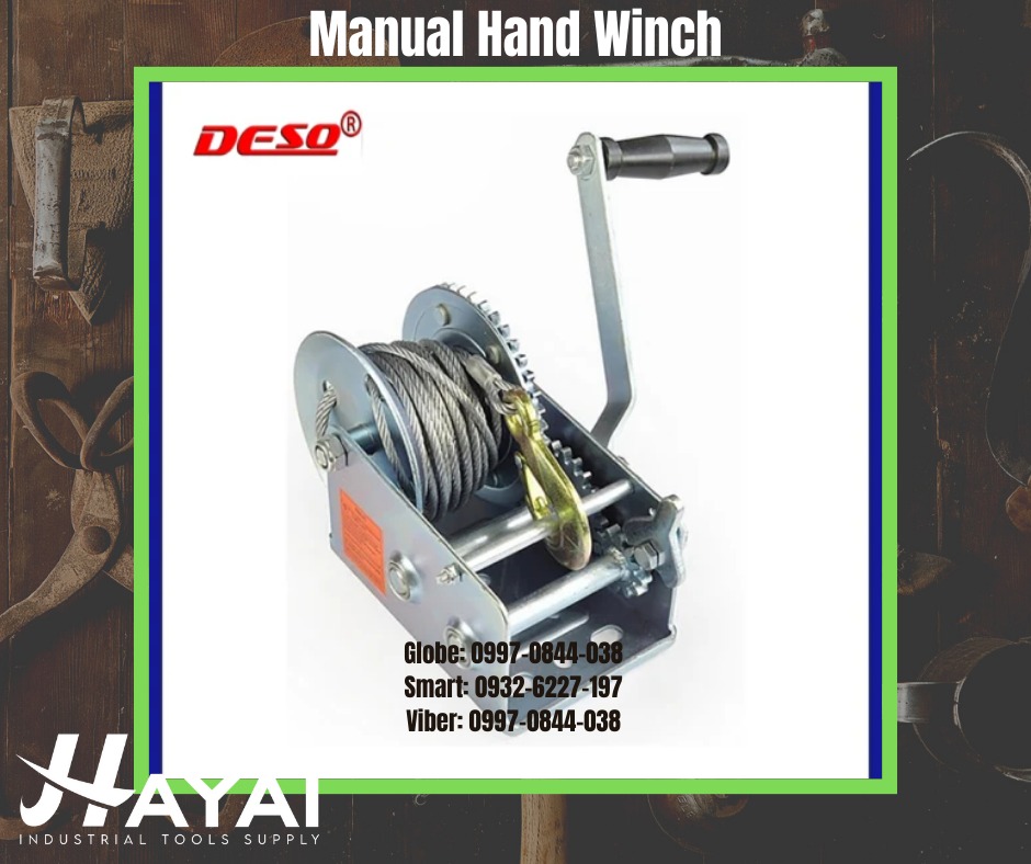 Manual Hand Winch, Commercial & Industrial, Industrial Equipment on Carousell