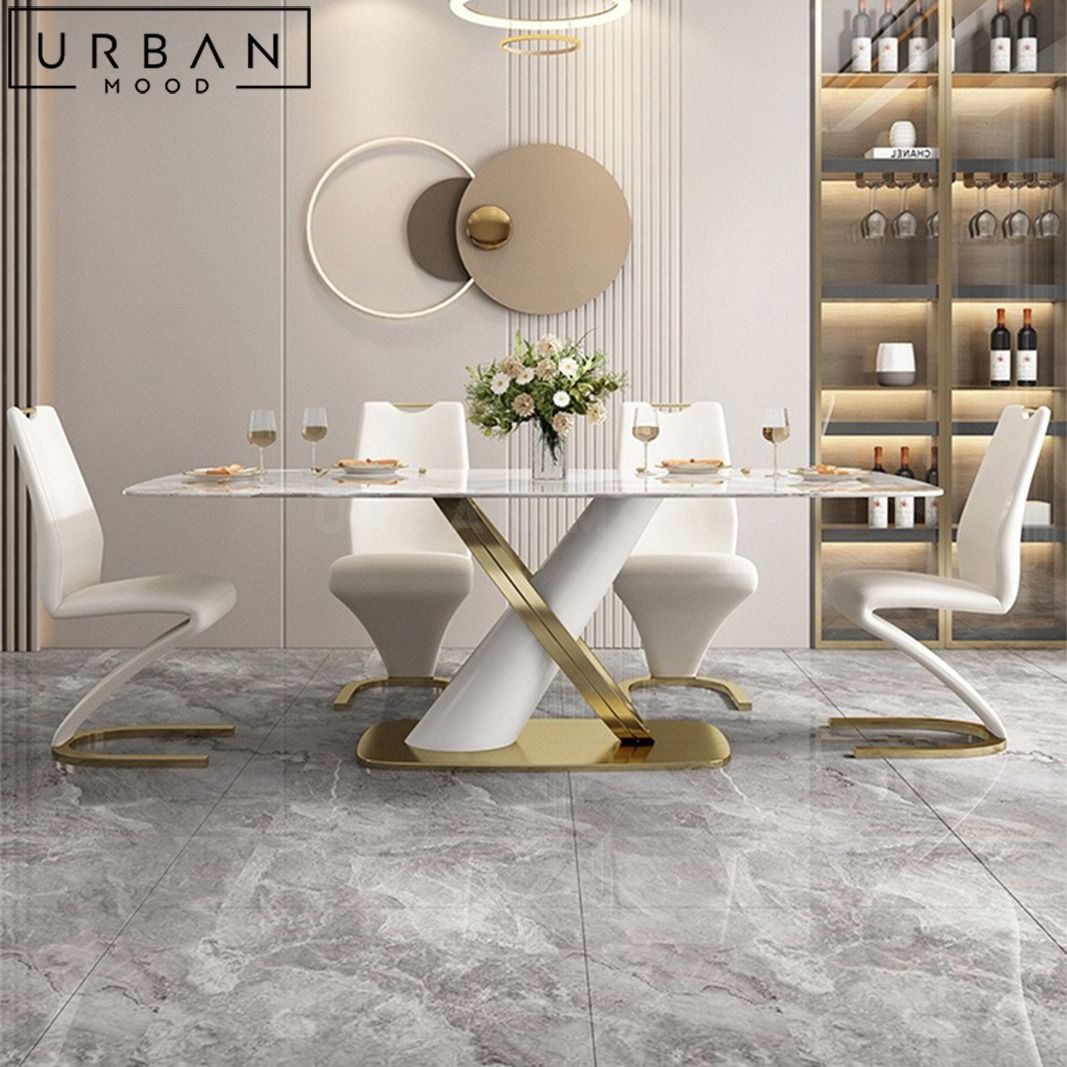 MASEN Modern Sintered Stone Dining Table, Furniture & Home Living ...