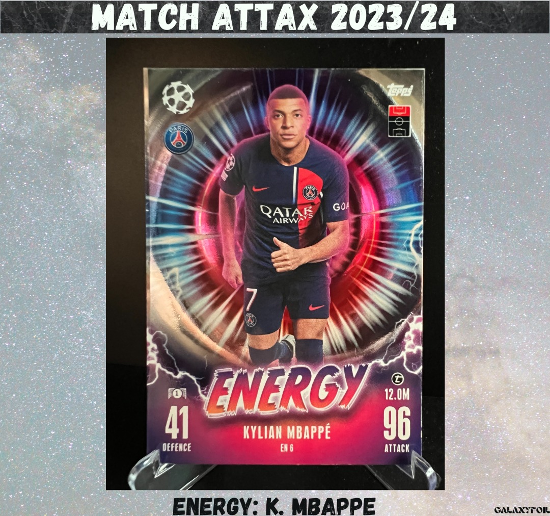 Match Attax 2023/24: Energy - K. Mbappe, Hobbies & Toys, Toys & Games ...
