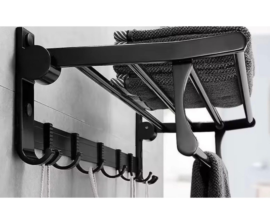Matte Black Rack 60cm, Furniture & Home Living, Bathroom & Kitchen ...