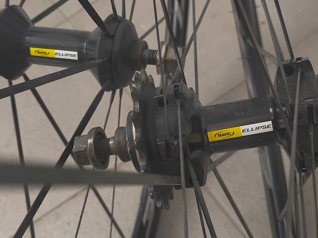 Mavic Ellipse Track Wheelset for Fixed Gears/Fixie, Sports Equipment ...