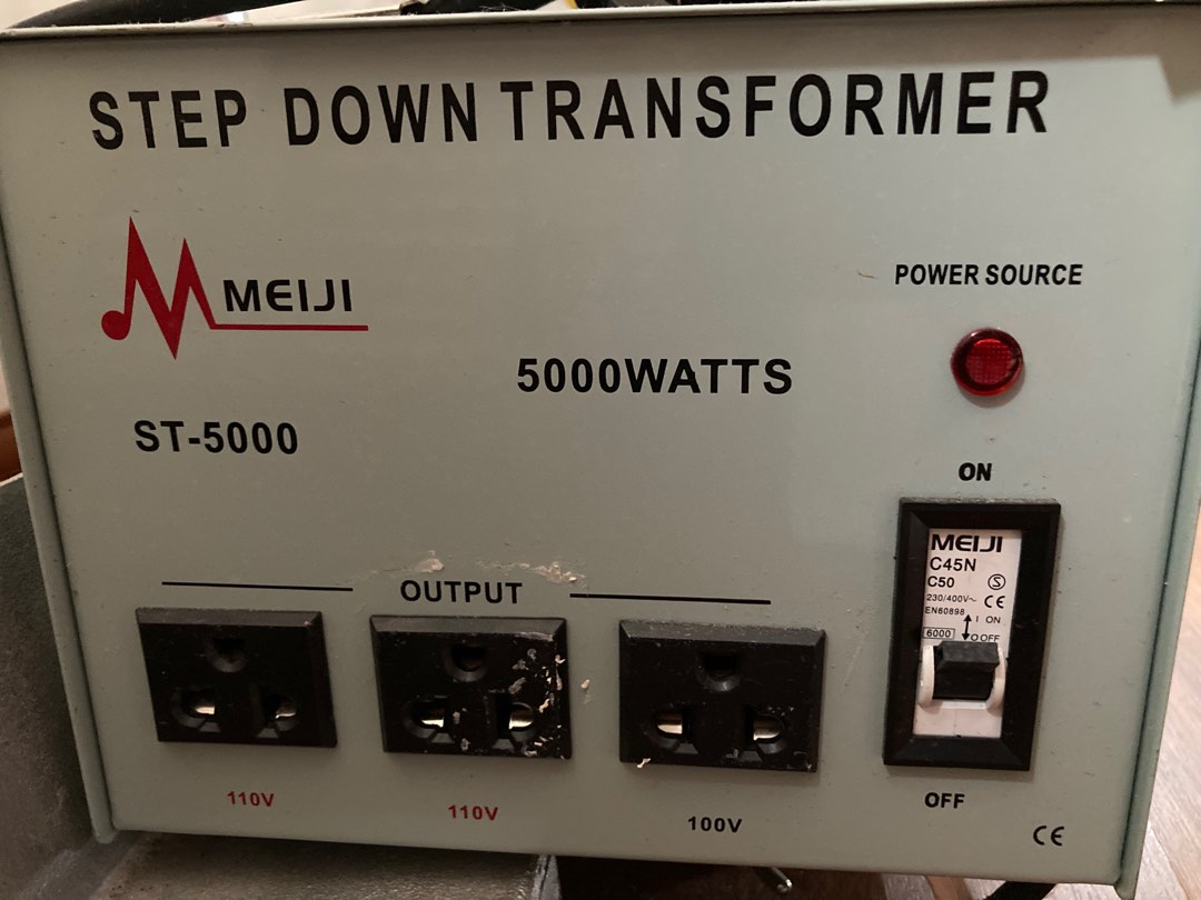 Meiji step down transformer for 110voltage 5000watts, TV & Home ...