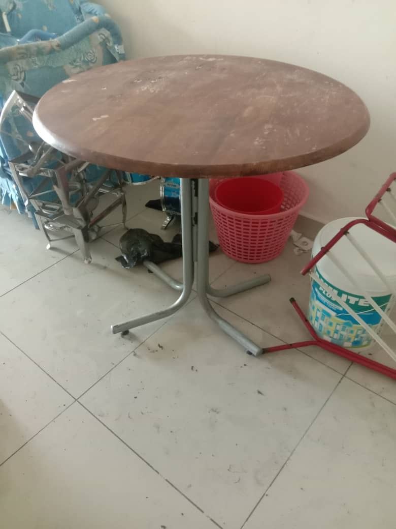 Meja mkn solid kerusi solid, Furniture & Home Living, Furniture, Tables ...