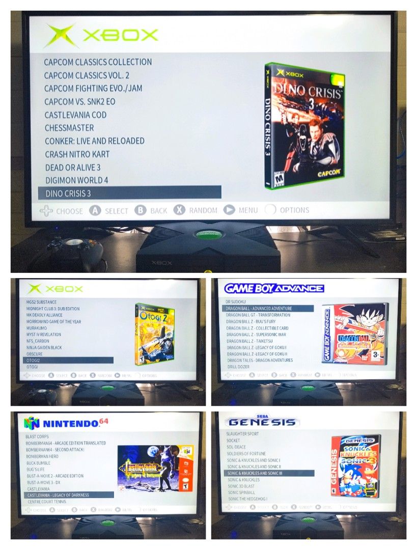 Microsoft XBOX 250GB Hard Modded | Ultimate Retro Gaming Unit, Video ...