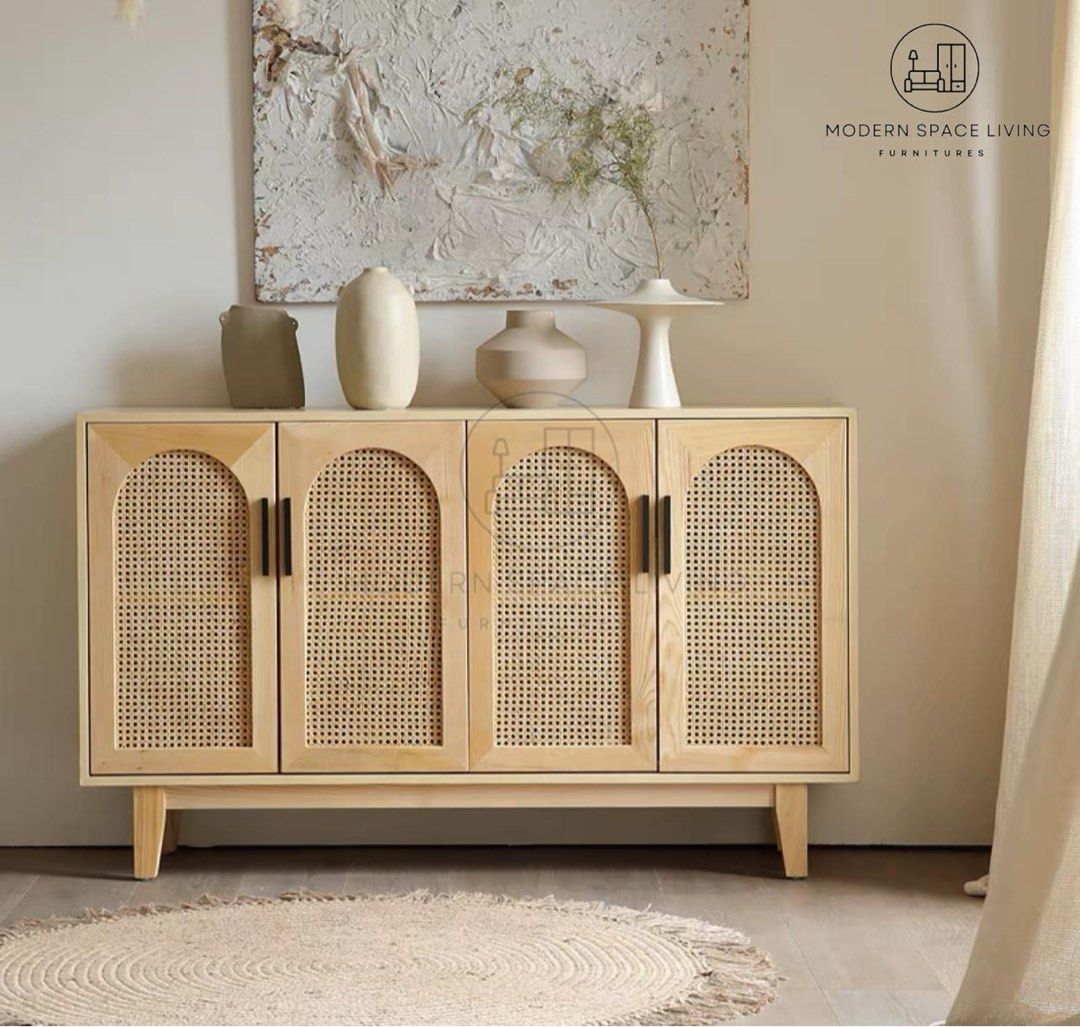 MIKIYO Japandi Rattan Sideboard / SDR750, Furniture & Home Living ...