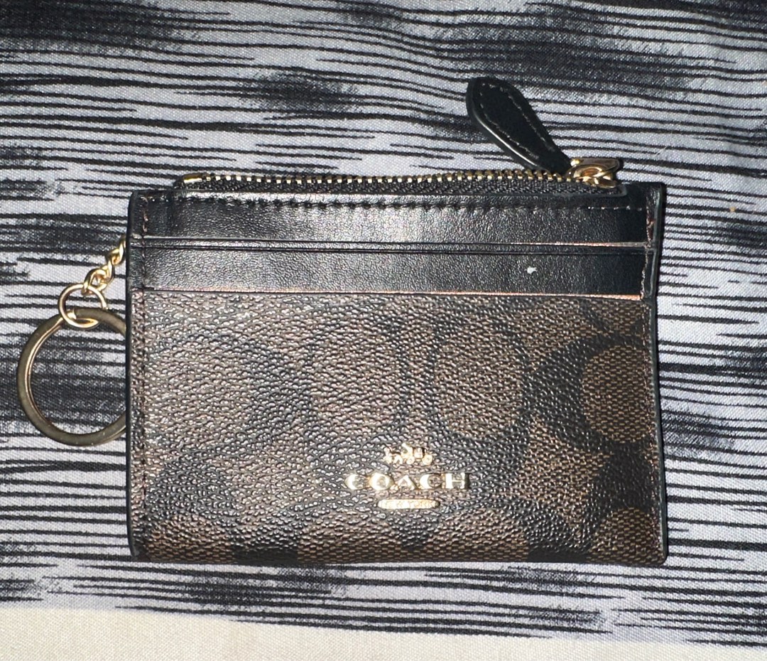 Mini Skinny Id Case In Signature Canvas In Brown/ Black 88208, Luxury ...