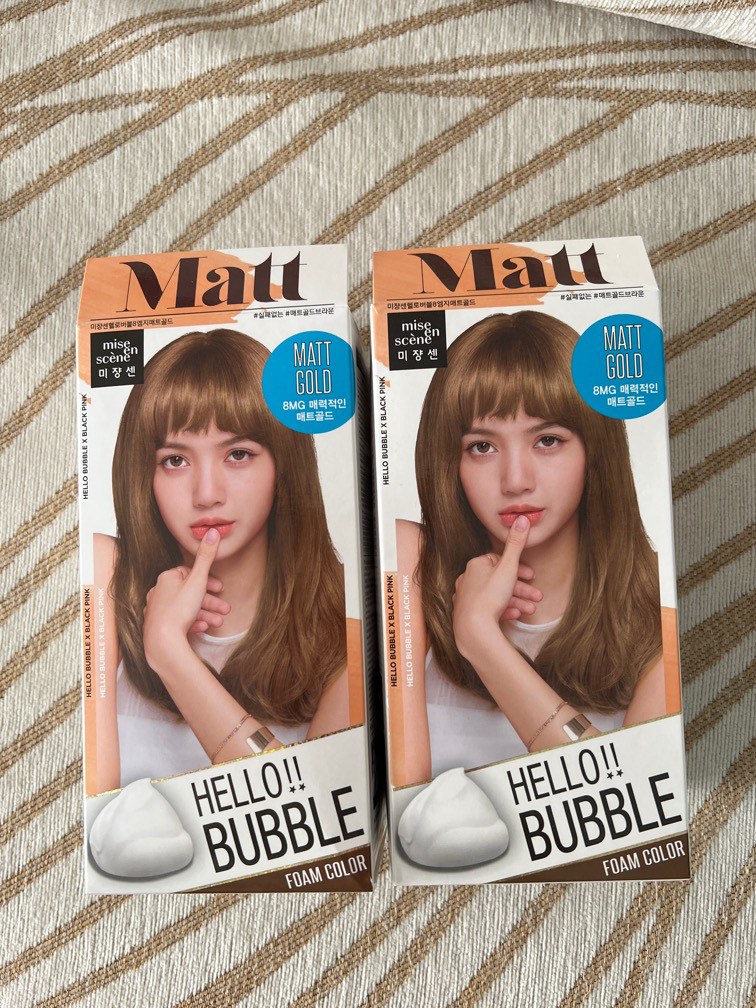 Mise En Scene Hello Bubble Foam Colour Hair Dye (Matt Gold), Beauty ...