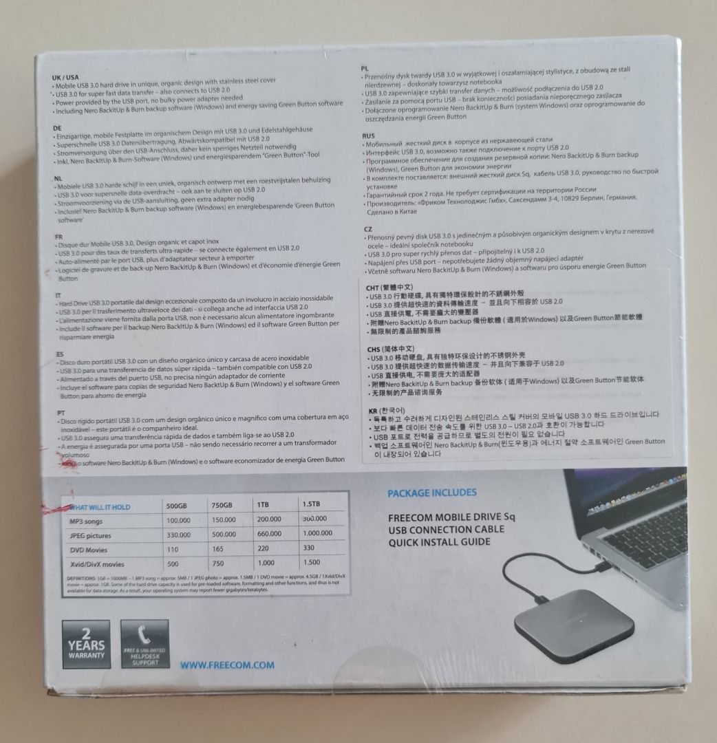 MOBILE DRIVE SQ TV 1TB HDD USB 3.0 FREECOM, Computers & Tech, Parts ...