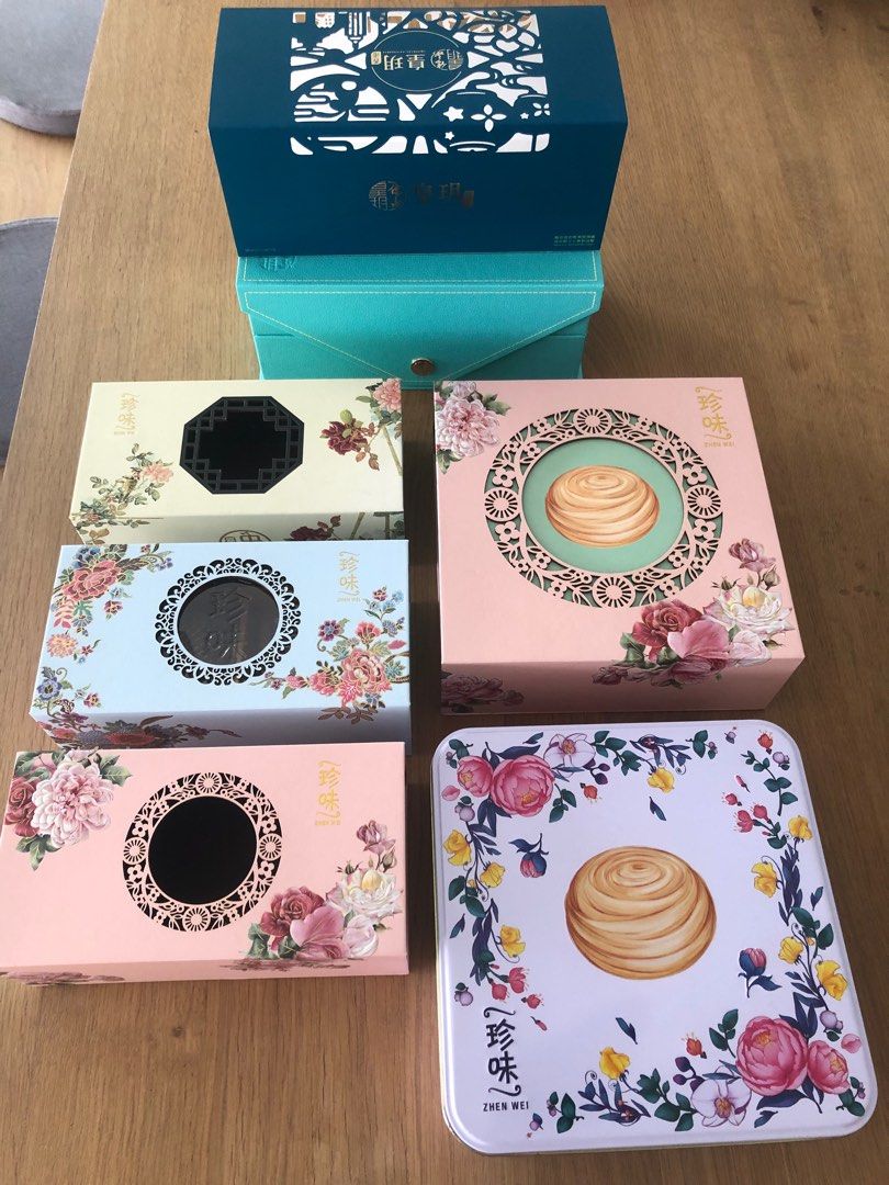 Mooncake box cum Jewelry/tissue box, Furniture & Home Living, Home ...