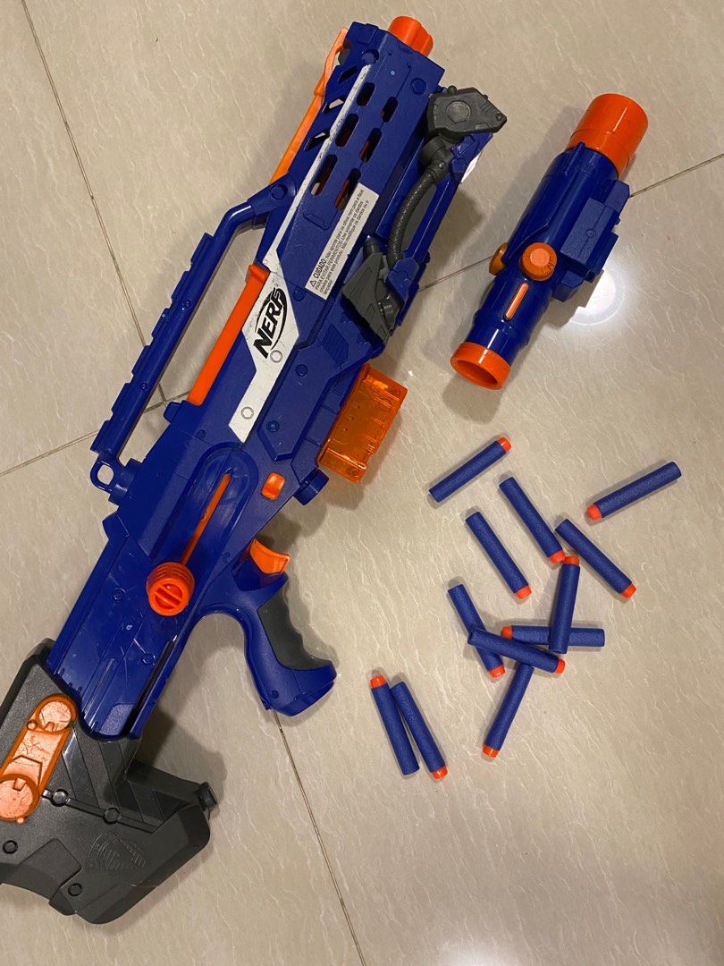 Nerf blue longshot, Hobbies & Toys, Toys & Games on Carousell