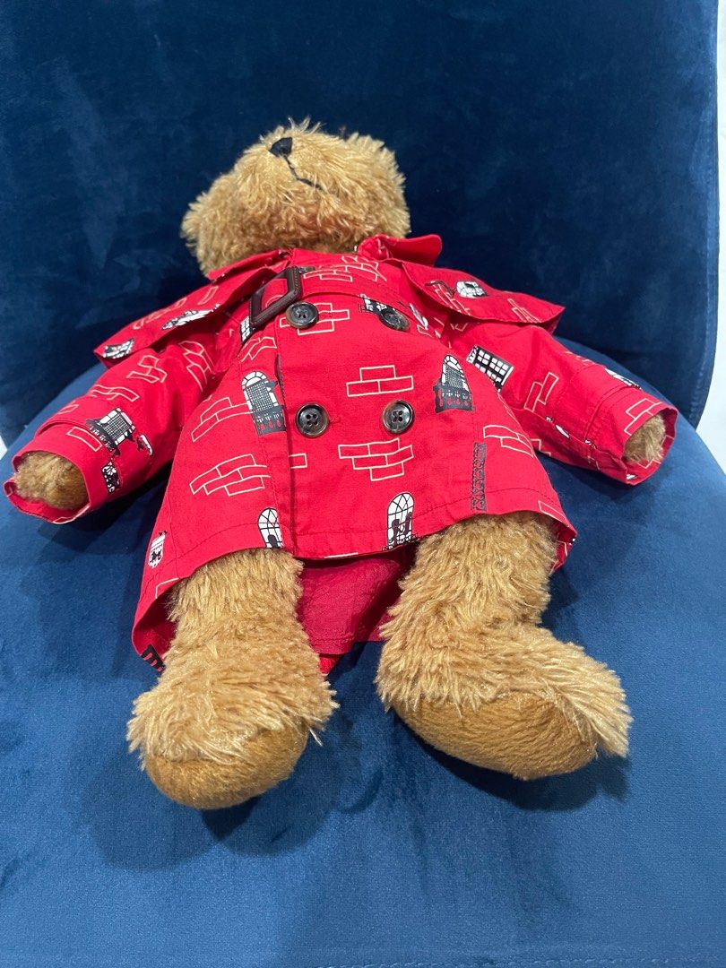 Nicholas & Bears Brown Bear in Red Trench Coat, Hobbies & Toys, Toys ...