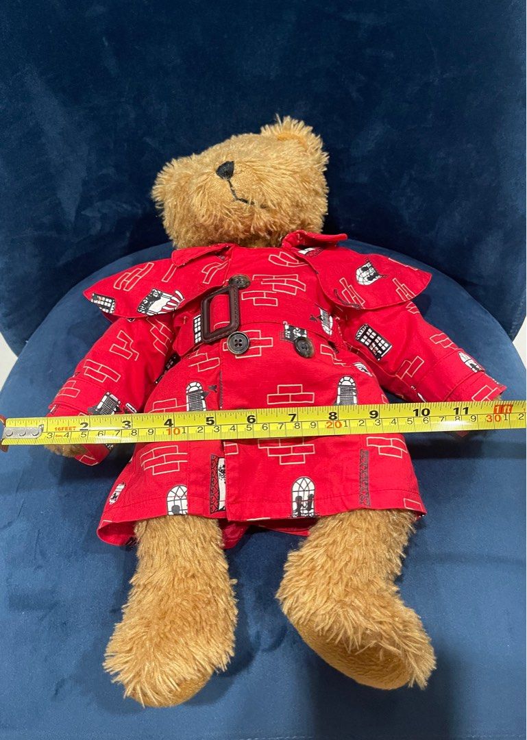 Nicholas & Bears Brown Bear in Red Trench Coat, Hobbies & Toys, Toys ...