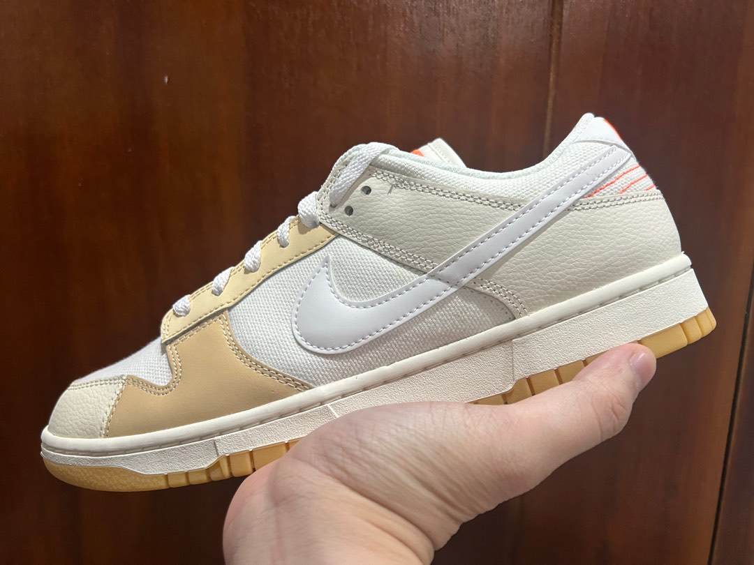 Nike Dunk Low white sand drift size 10us, Men's Fashion, Footwear ...