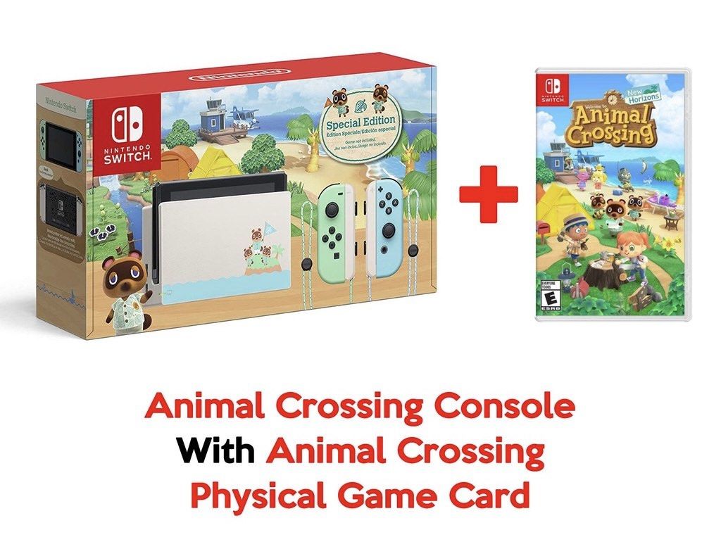 Nintendo Switch Animal Crossing Console with Animal Crossing Physical ...