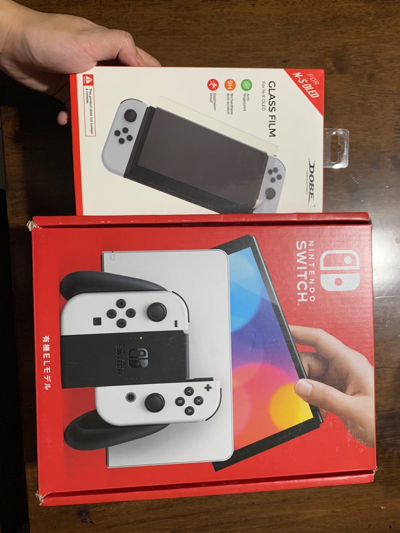 Nintendo Switch Console With White Joycon (OLED Model), Video Gaming ...