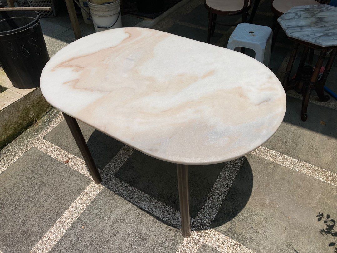 Oblong Marble table, Furniture & Home Living, Furniture, Tables & Sets ...