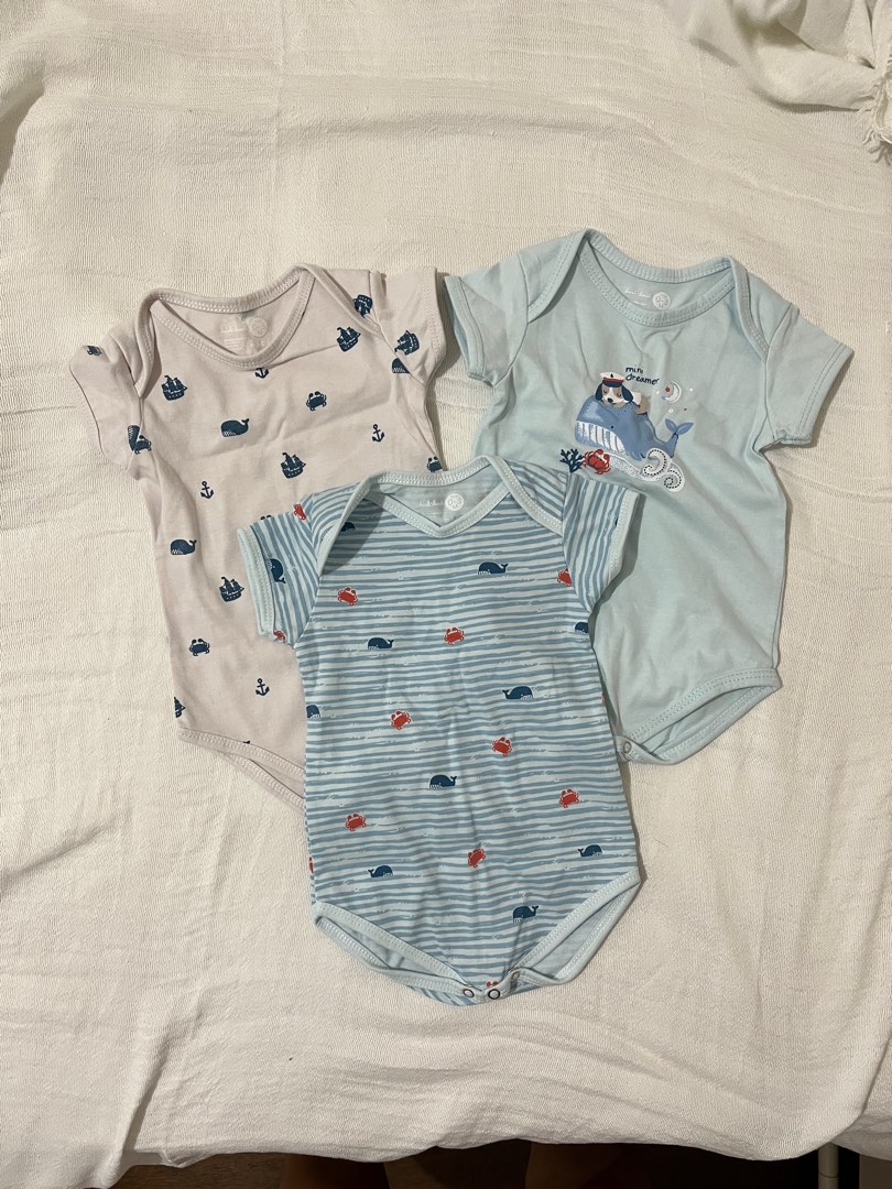 Ocean Theme Onesies, Babies & Kids, Babies & Kids Fashion on Carousell