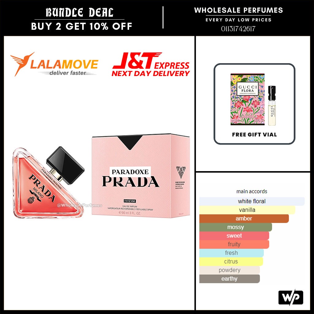 [ORIGINAL] PRADA PARADOXE INTENSE EDP 90ML FOR WOMEN, Beauty & Personal ...