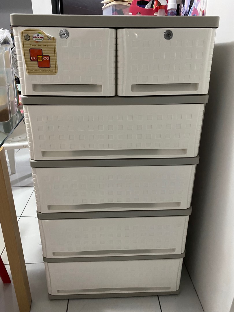Orocan Caha de Oro Cubico plastic drawer, Furniture & Home Living ...