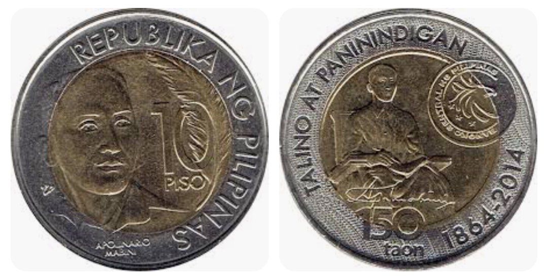 philippine 10-pesos apolinario mabini coins (50pcs), Hobbies & Toys ...