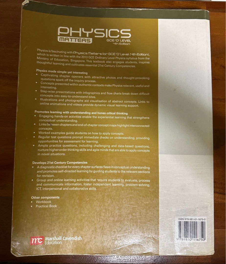 Physics Matters Textbook (Pure Physics) O' Level, Hobbies & Toys, Books ...