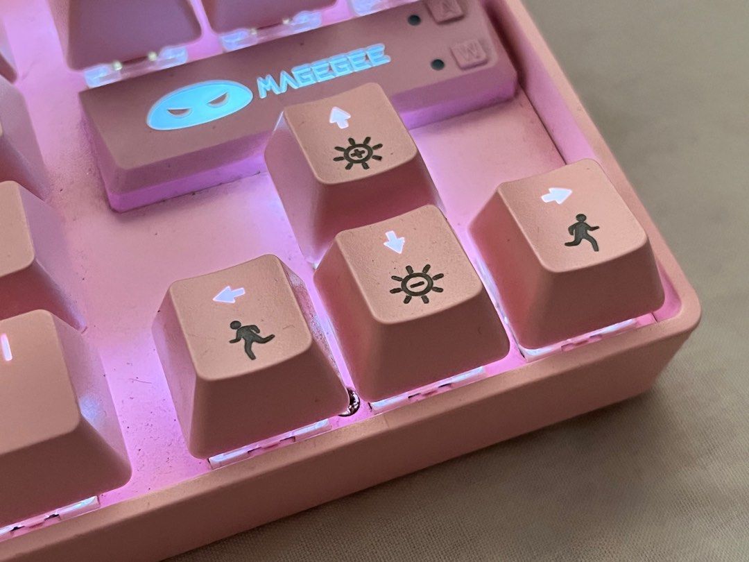 Magegee: MK1 Red Switch Pink Mechanical Gaming Keyboard 87 Keys ...