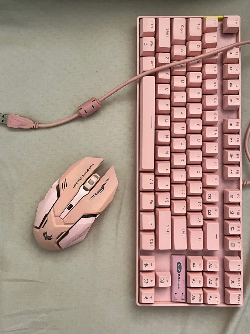 Magegee: MK1 Red Switch Pink Mechanical Gaming Keyboard 87 Keys ...