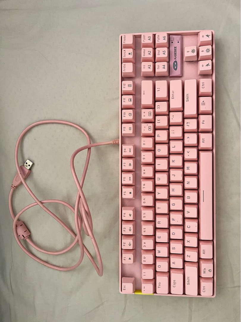Magegee: MK1 Red Switch Pink Mechanical Gaming Keyboard 87 Keys ...